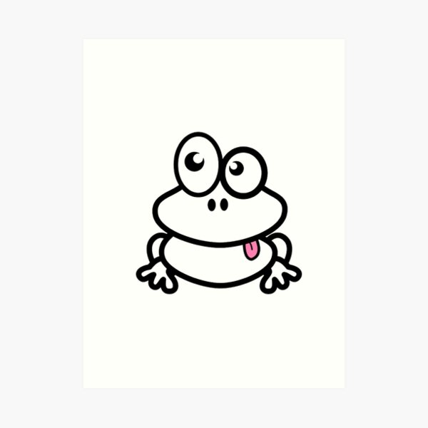 "Smiley Frog Face" Art Print by aichachams | Redbubble