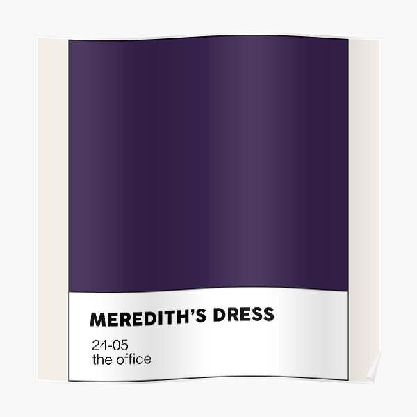 "the office colors - meredith’s dress" Poster by carterwood | Redbubble