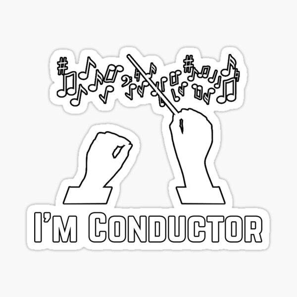 "CONDUCTOR HANDS" Sticker for Sale by Bedesigner | Redbubble