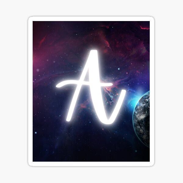 "Space Letter A" Sticker for Sale by alphabetslouise | Redbubble