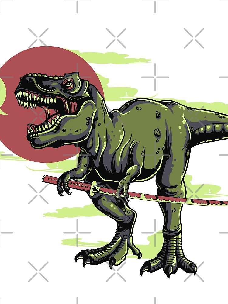"Samurai T-Rex Ninja Dinosaur Tyrannosaurus Rex with Sword Japanese ...