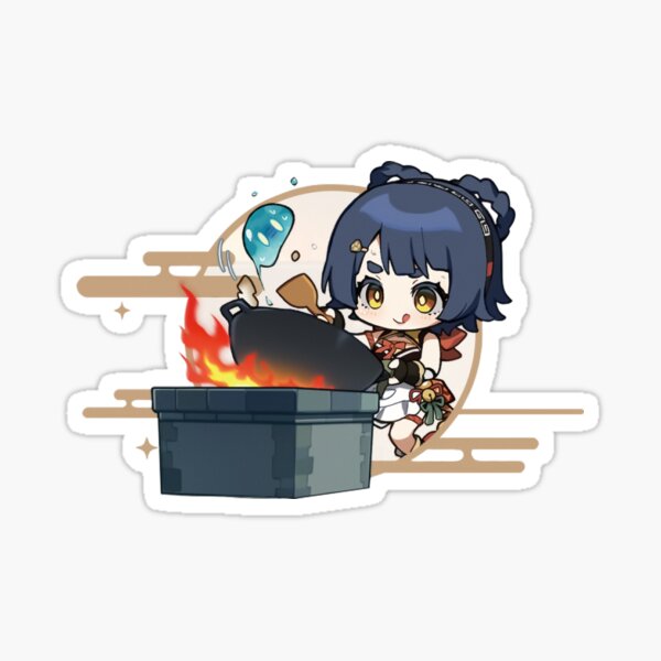 "Xiangling | Genshin Impact Sticker "Wok Toss"" Sticker von Asiapenguin ...