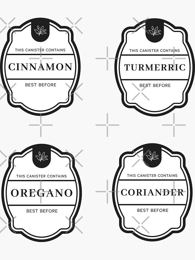 "Spice Labels pack 3, Kitchen, Salt label, Salt, Spice Labels, Paprika ...