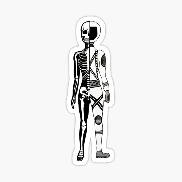 "Astro Skeleton" Sticker by drawnbyjenna | Redbubble