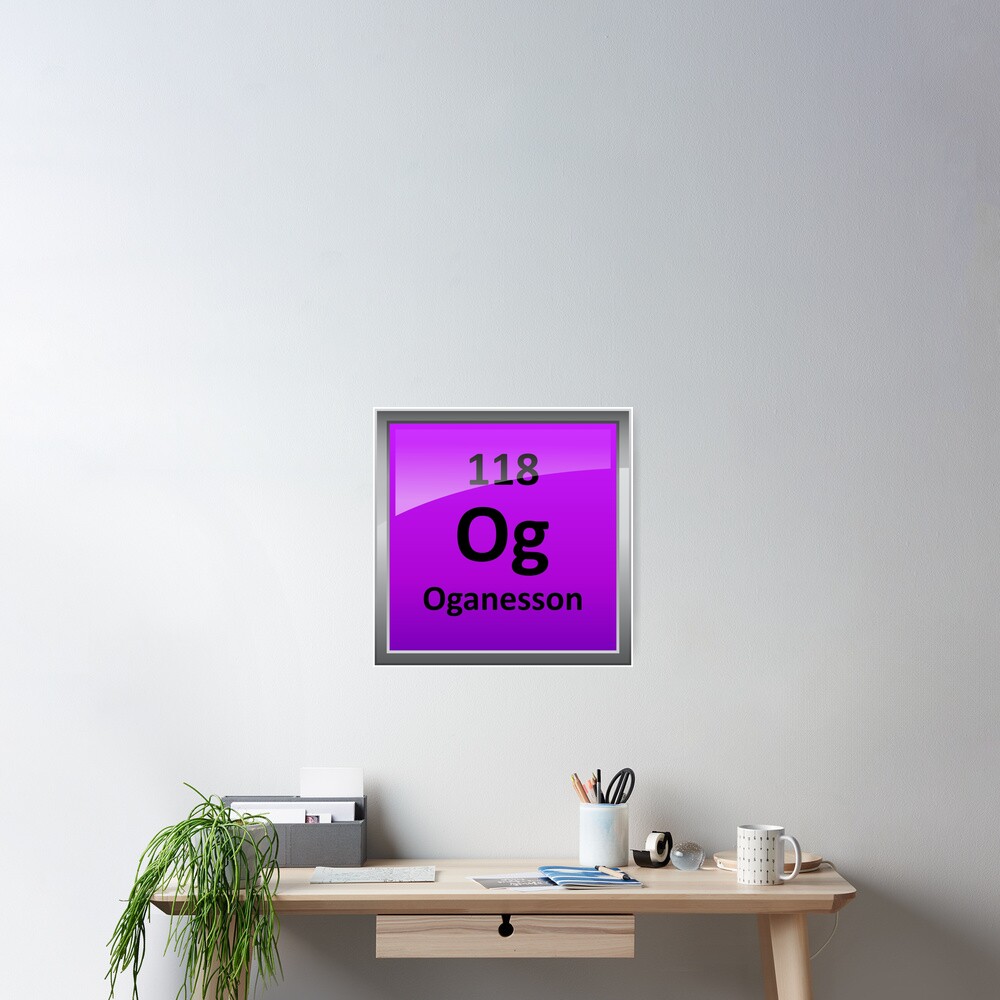"Oganesson - Element 118 Periodic Table Symbol" Poster for Sale by ...
