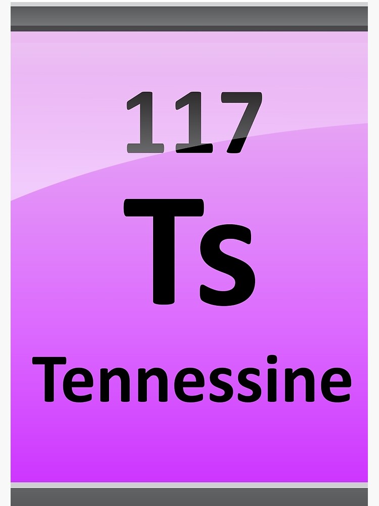 Element 117 Symbol Tennessine Chemical Element. Chemical Symbol...