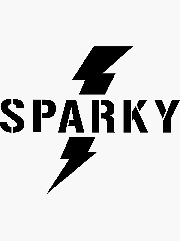 "Sparky Electrician lightening bolt" Sticker for Sale by CR8DESIGNS ...