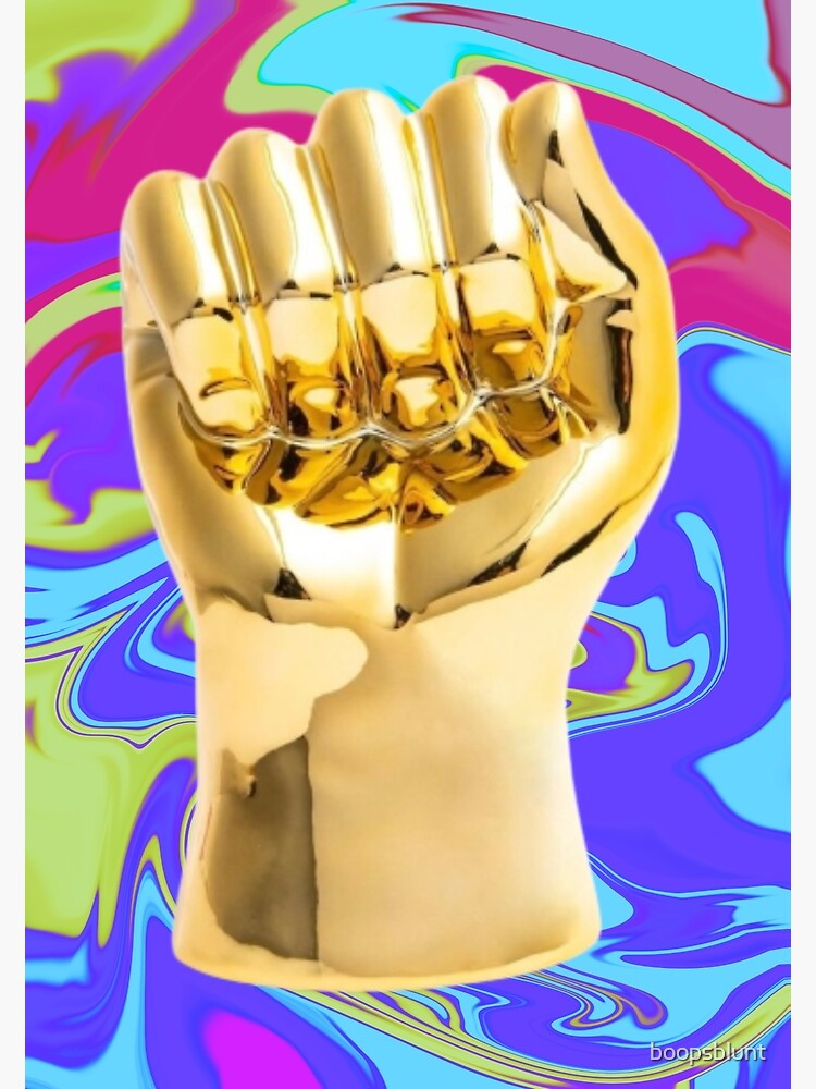 "Art Collage Golden Fist Design" Art Print by boopsblunt | Redbubble