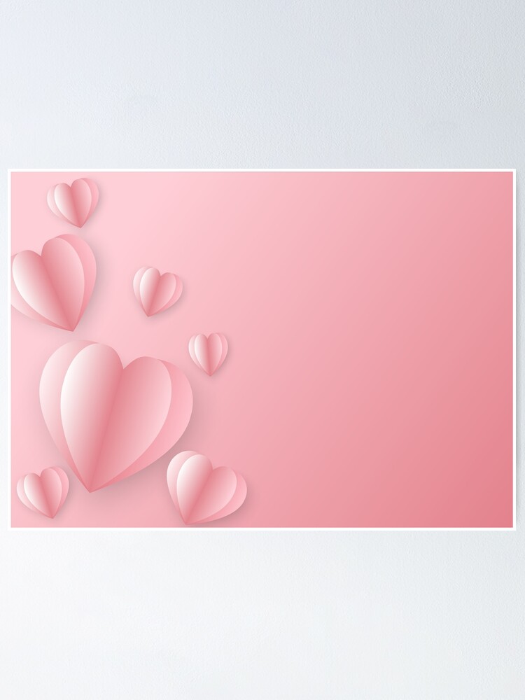 "A heart shaped on the pink background" Poster for Sale by Pongphoto ...
