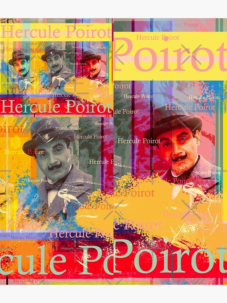 Hercule Poirot portrait, aesthetic collage with well-known Belgian ...