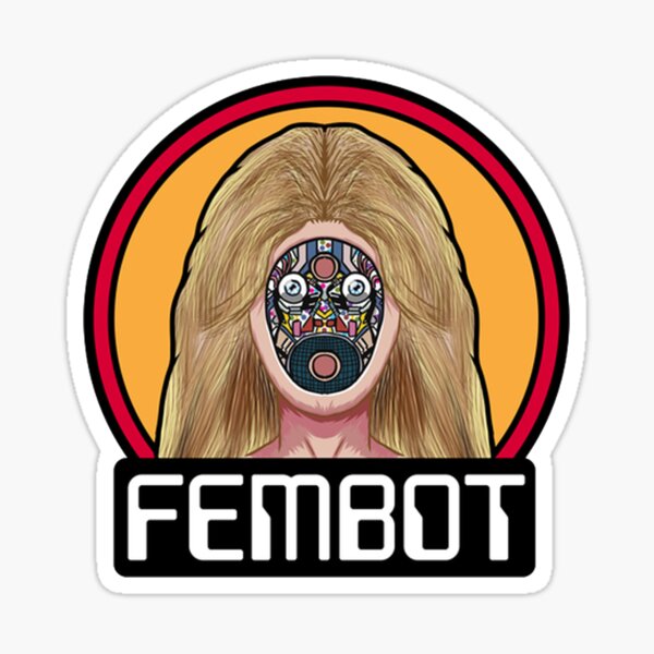 "Female Robot Fembot" Sticker for Sale by chasekareng | Redbubble
