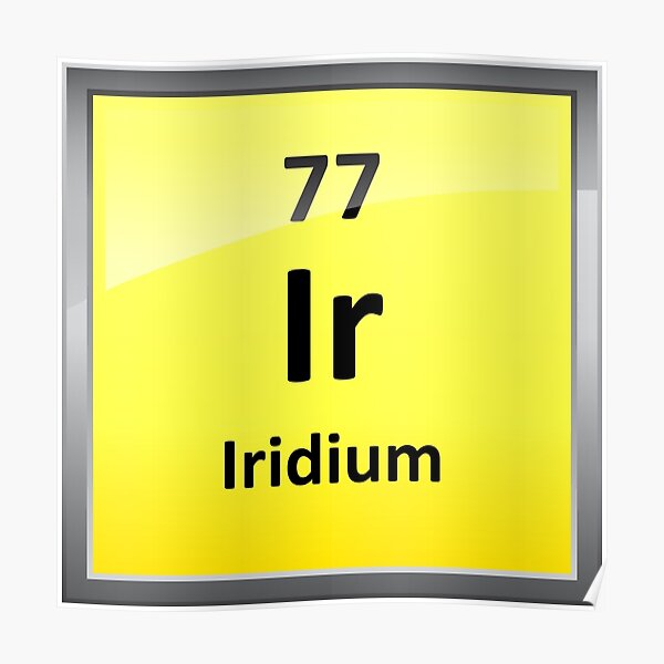 "Iridium Periodic Table Element Symbol" Poster for Sale by sciencenotes ...