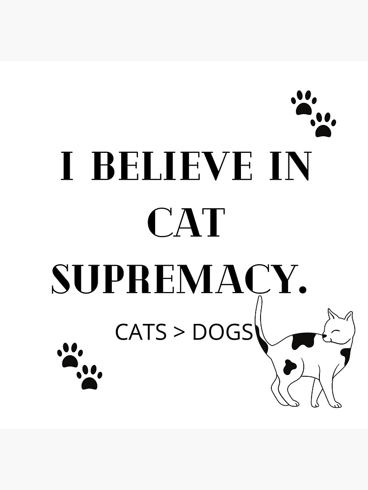 "Cat supremacy design" Sticker for Sale by Octanoma-49 | Redbubble
