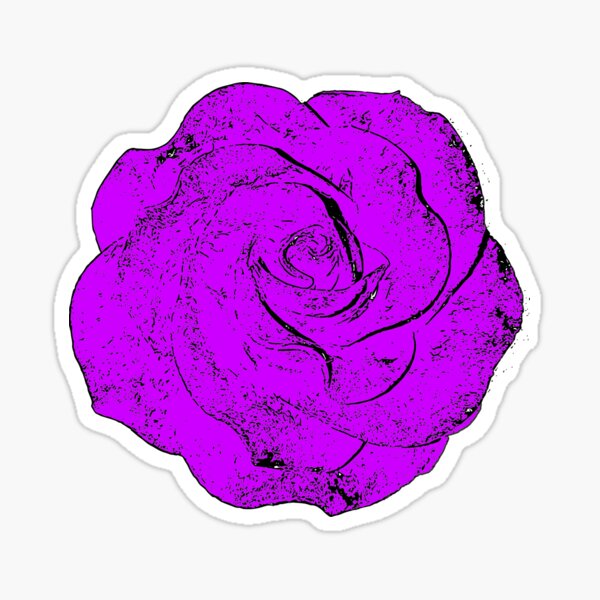 "Rose flowers purple" Sticker by Sol-Shop13 | Redbubble