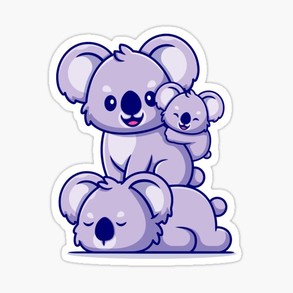 " FUNNY KOALA" Sticker by mirajans | Redbubble