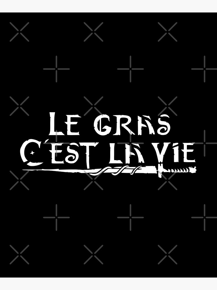 Le gras c'est la vie Kitchen Apron sold by Nawatha m Duncan-hayes fache ...