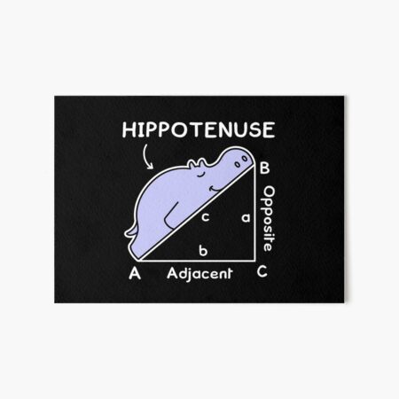 "Hypotenuse Math Pun, Hippotenuse" Art Board Print by TashaVector ...