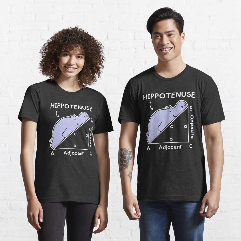 "Hypotenuse Math Pun, Hippotenuse" T-shirt for Sale by TashaVector ...