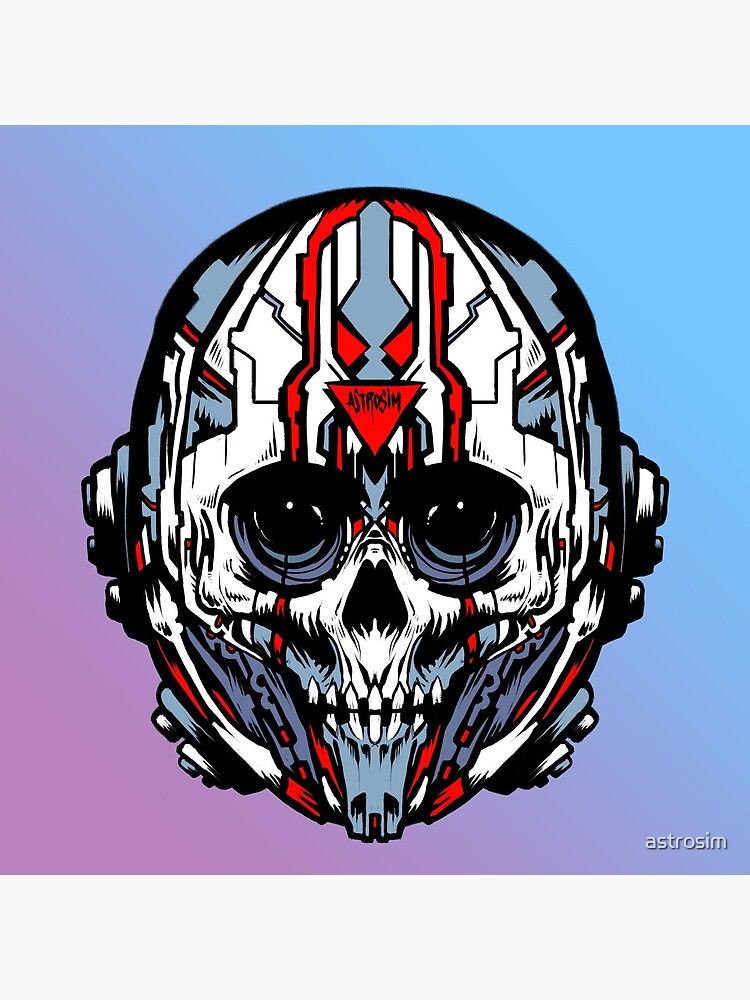 "Cyber skull" Poster for Sale by astrosim | Redbubble