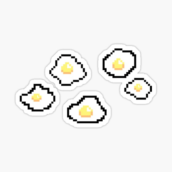 "8-bit eggs" Sticker for Sale by auroraflorealis | Redbubble