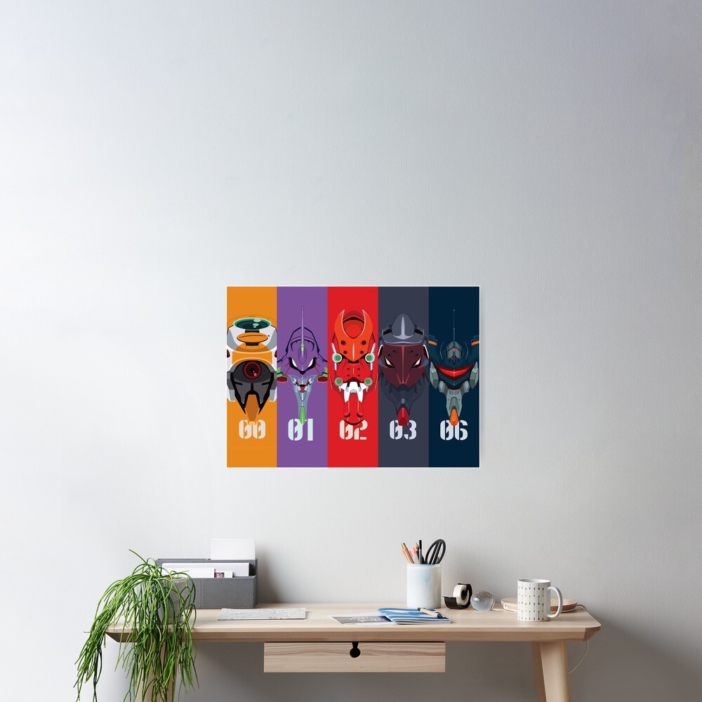 "Evangelion Eva Models" Poster by terpres | Redbubble