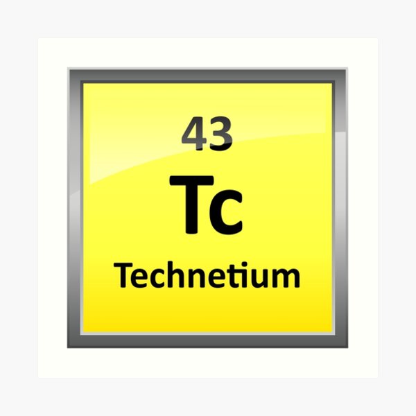 "Technetium Periodic Table Element Symbol" Art Print by sciencenotes ...