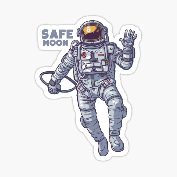 Stickers Safemoon Astronaut HODL To The Moon Crypto Bubble-free ...
