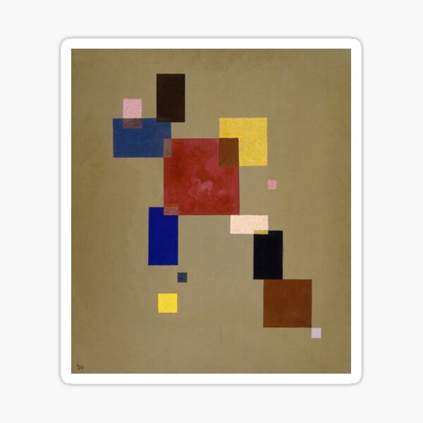 "Thirteen Rectangles, 1930 by Wassily Kandinsky" Sticker for Sale by ...