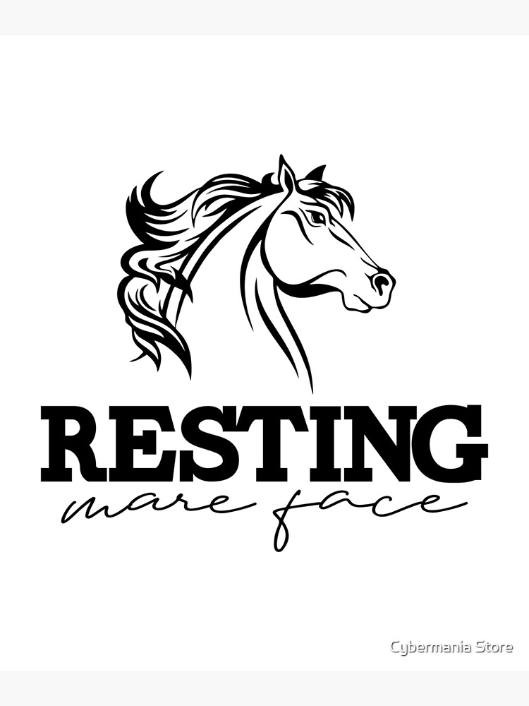 "RESTING MARE FACE" Poster by bhagwantmba | Redbubble