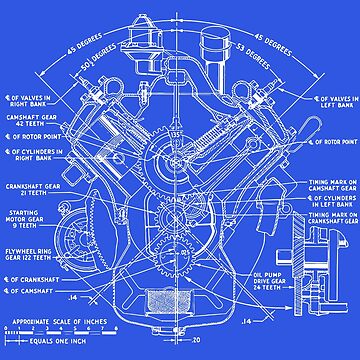 "Vintage V8 Drawing" Poster for Sale by widmore | Redbubble