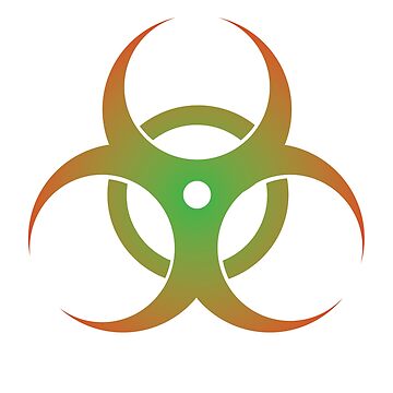 "Radiant Risk: Biohazard Symbol Design" Sticker for Sale by Paul ...