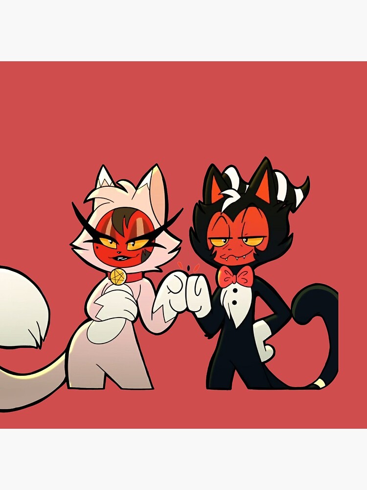 Helluva Boss Millie And Moxxie Cat Sticker Pin For Sale By Sikaworks Redbubble