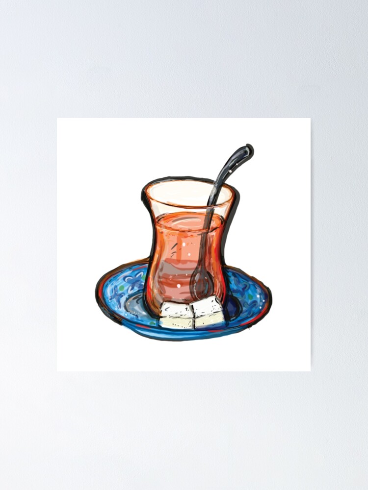 "Azeri Cay Tea" Poster by Limonana | Redbubble