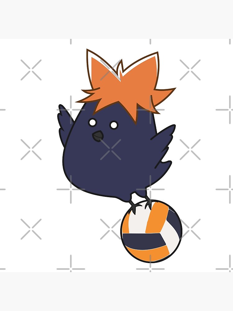 "Hinata Shoyo Crow with Volleyball" Art Print by ChibiCheems | Redbubble