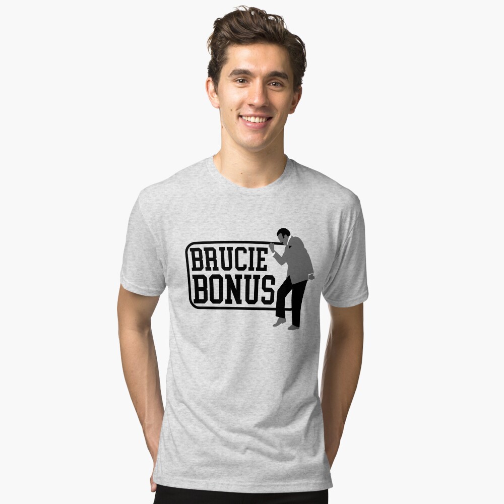 "Brucie Bonus" Sticker for Sale by McPod | Redbubble
