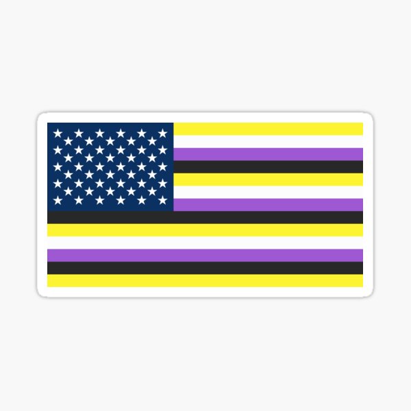 "Non Binary Us Pride Flag" Sticker for Sale by The-Unicorn | Redbubble