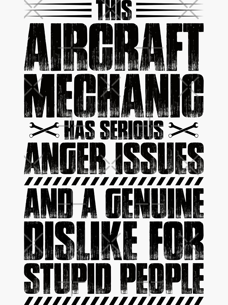 "Aircraft Mechanic Aviation Maintenance Technician" Sticker for Sale by ...