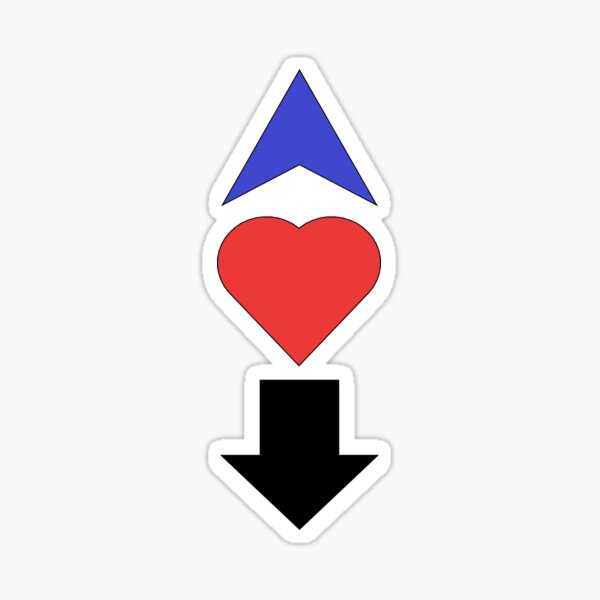 "Heart Positive Negative" Sticker for Sale by MottoDigging | Redbubble