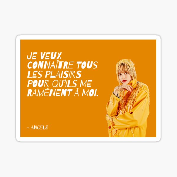 "Premium poster Angèle - Orange" Sticker by CARLYXE | Redbubble
