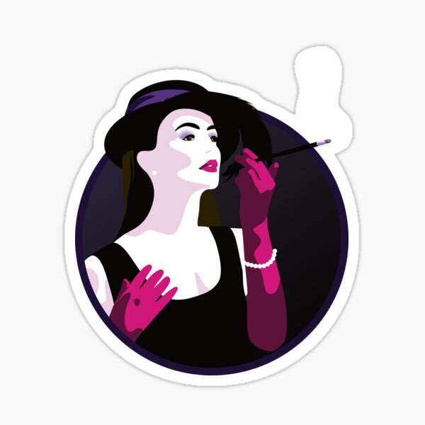 "Burlesque Girls | Rosalina - Pink & Purple (Dark Background)" Sticker ...