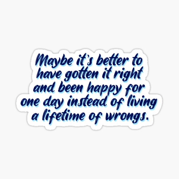 "One day" Sticker for Sale by RebeccaART5 | Redbubble