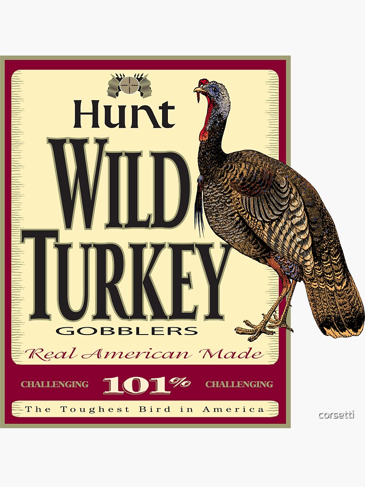 "wild turkey" Sticker for Sale by corsetti | Redbubble