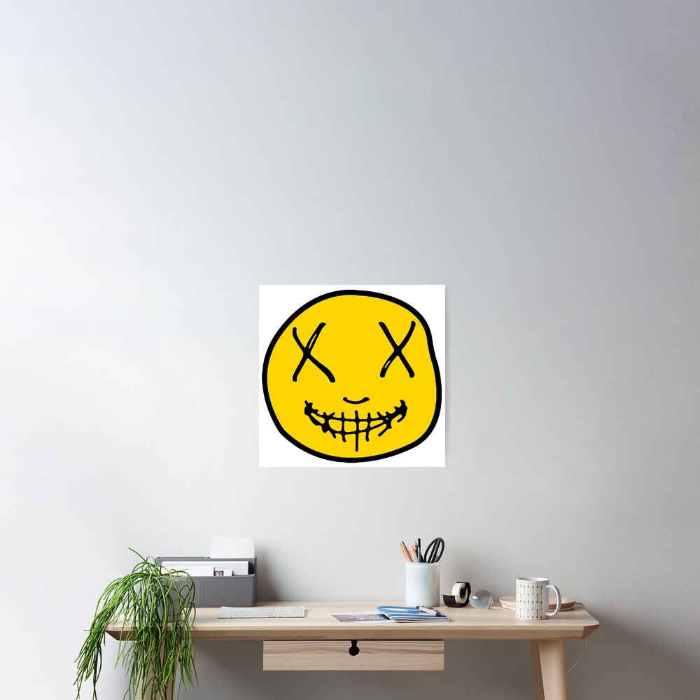 "X Eyes Smiley;" Poster by StickerApe | Redbubble