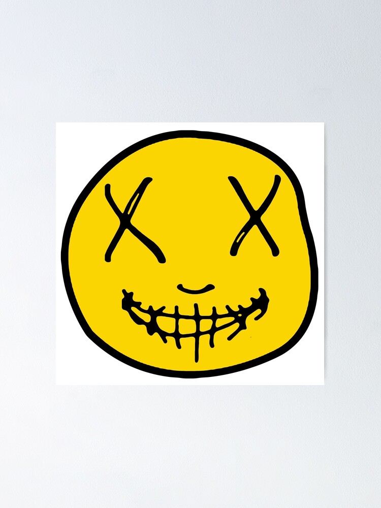 "X Eyes Smiley;" Poster by StickerApe | Redbubble