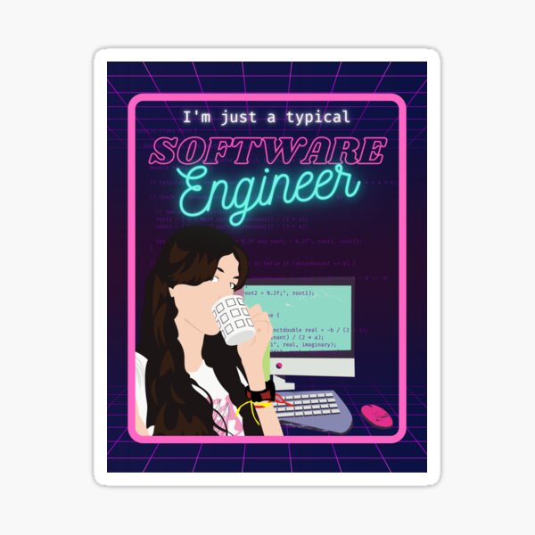 "Software Engineer - Cool neon design for women programmers and coders ...