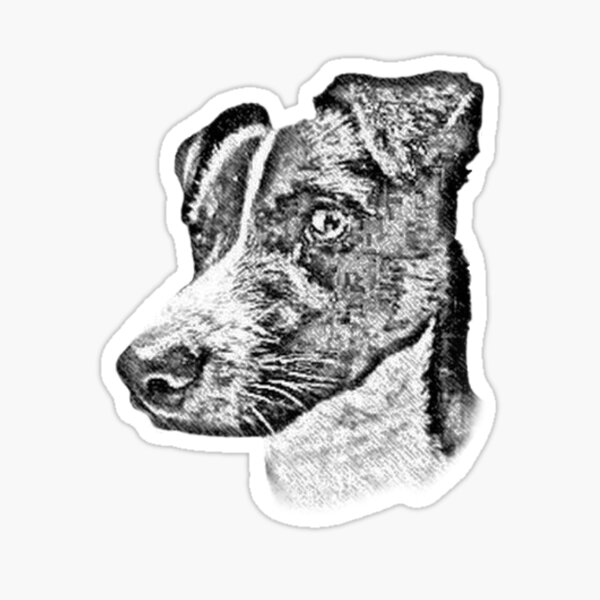 "Cute dog drawing" Sticker by peteworld | Redbubble
