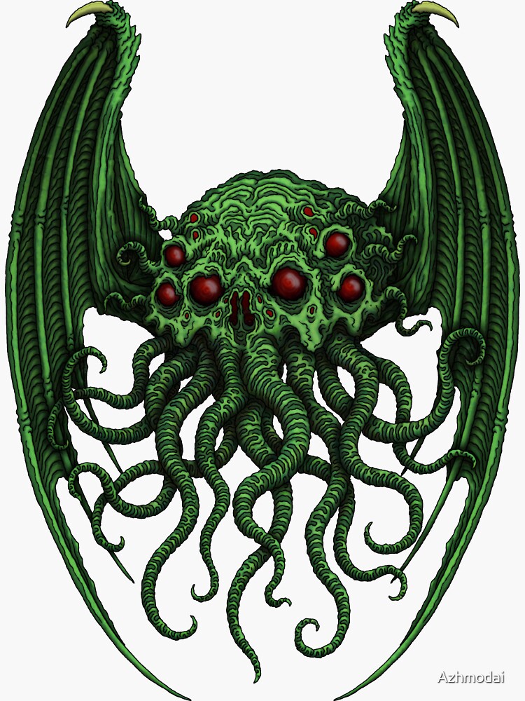 "Copy of Horror of Cthulhu - Azhmodai 2020" Sticker for Sale by Azhmodai | Redbubble