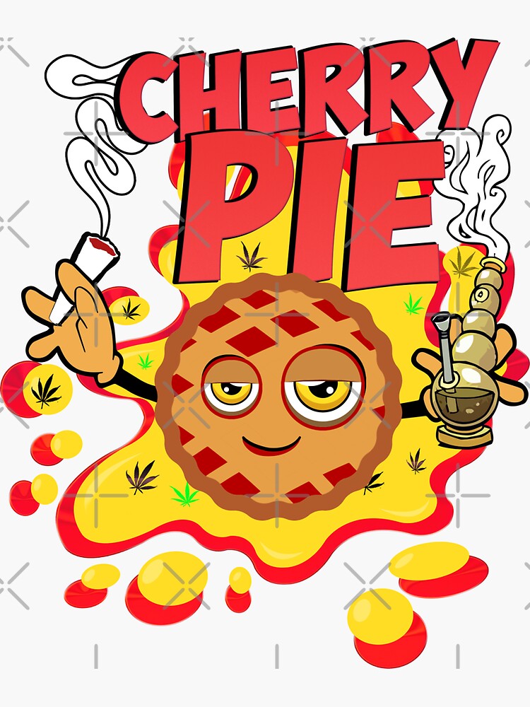 "Cherry Pie Marijuana Strain Amazing Art" Sticker for Sale by hip-hop ...