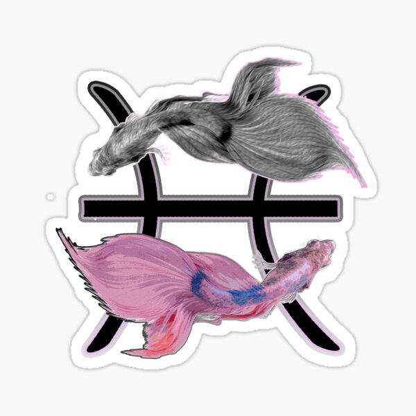 "Zodiaco dei Pesci" Sticker by Elleboro | Redbubble