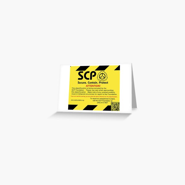"SCP Yellow Sign" Greeting Card for Sale by Raildur | Redbubble